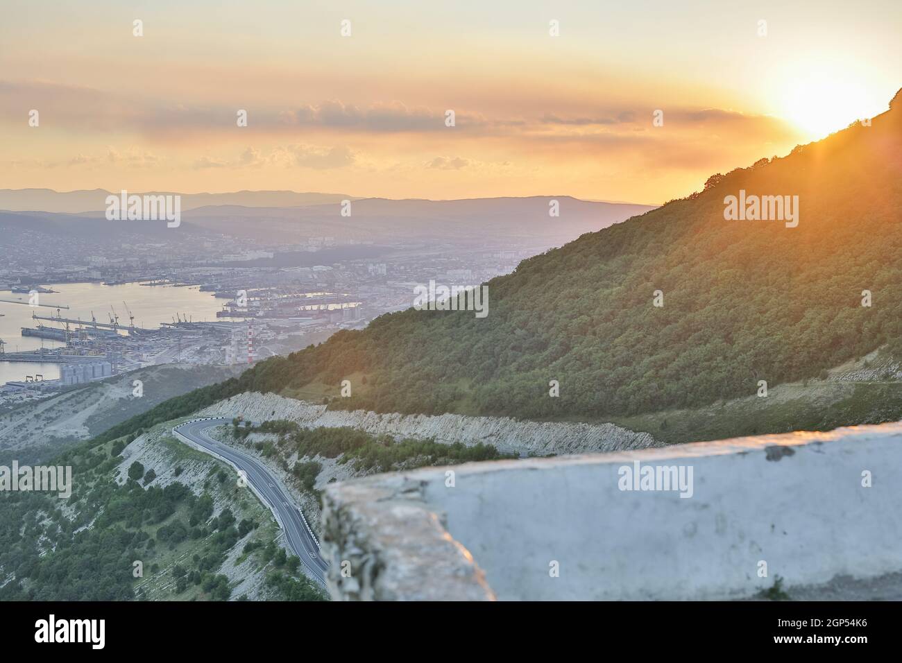 Blue beautiful sea next to picturesque cliffs in early spring. Blue ...