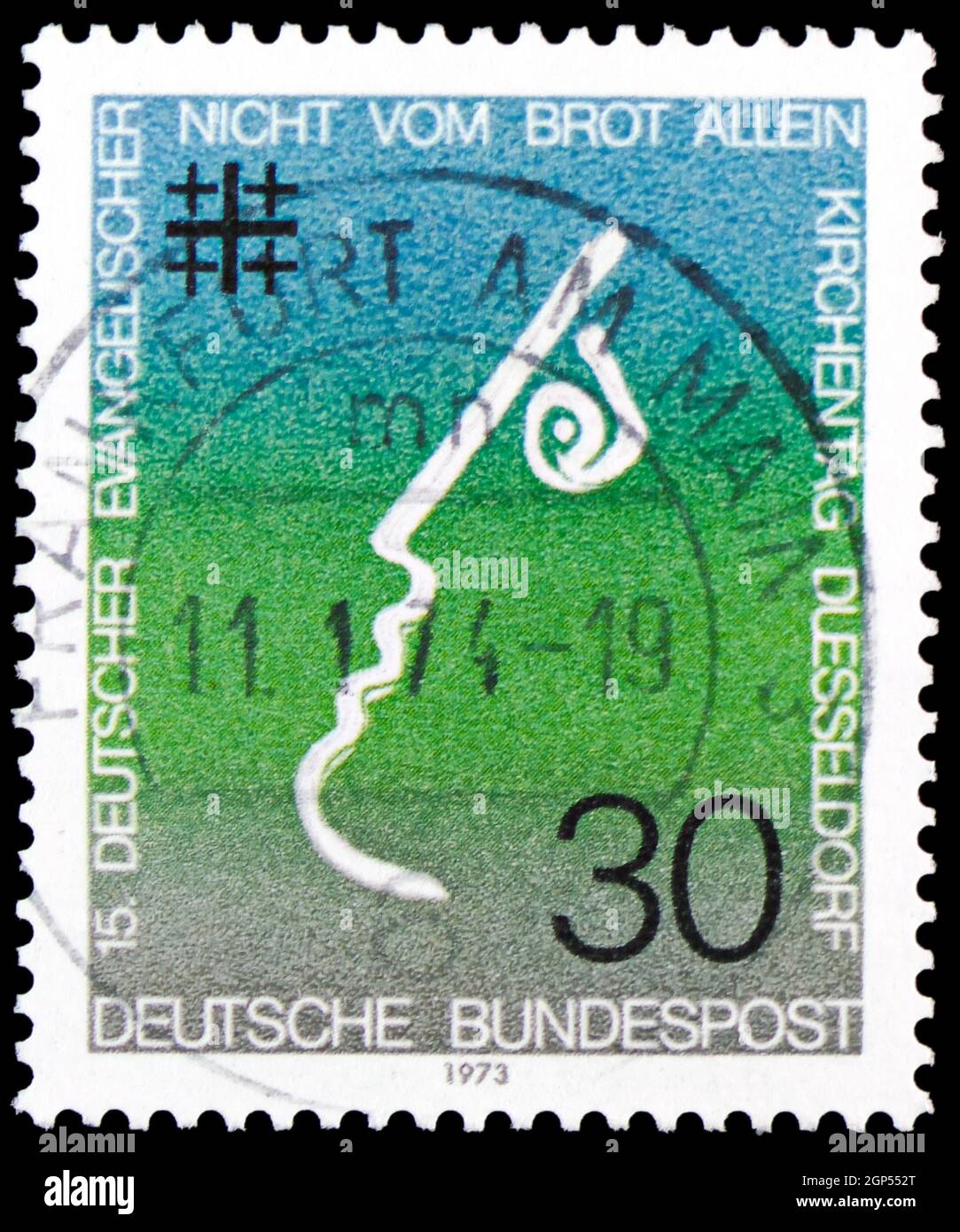 MOSCOW, RUSSIA - AUGUST 5, 2021: Postage stamp printed in Germany shows ...