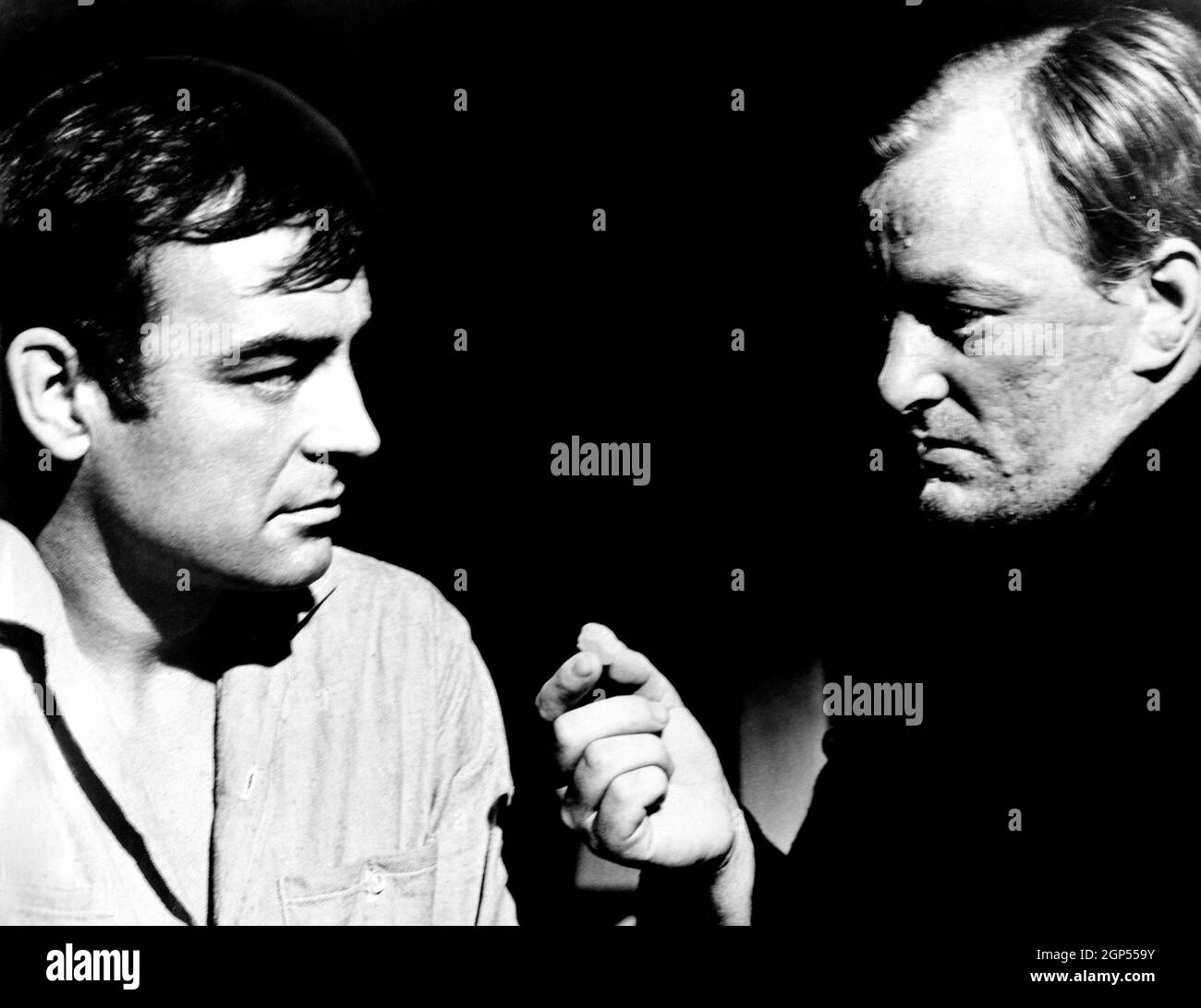 A TWIST OF SAND, from left, Richard Johnson, Jeremy Kemp, 1968 Stock ...