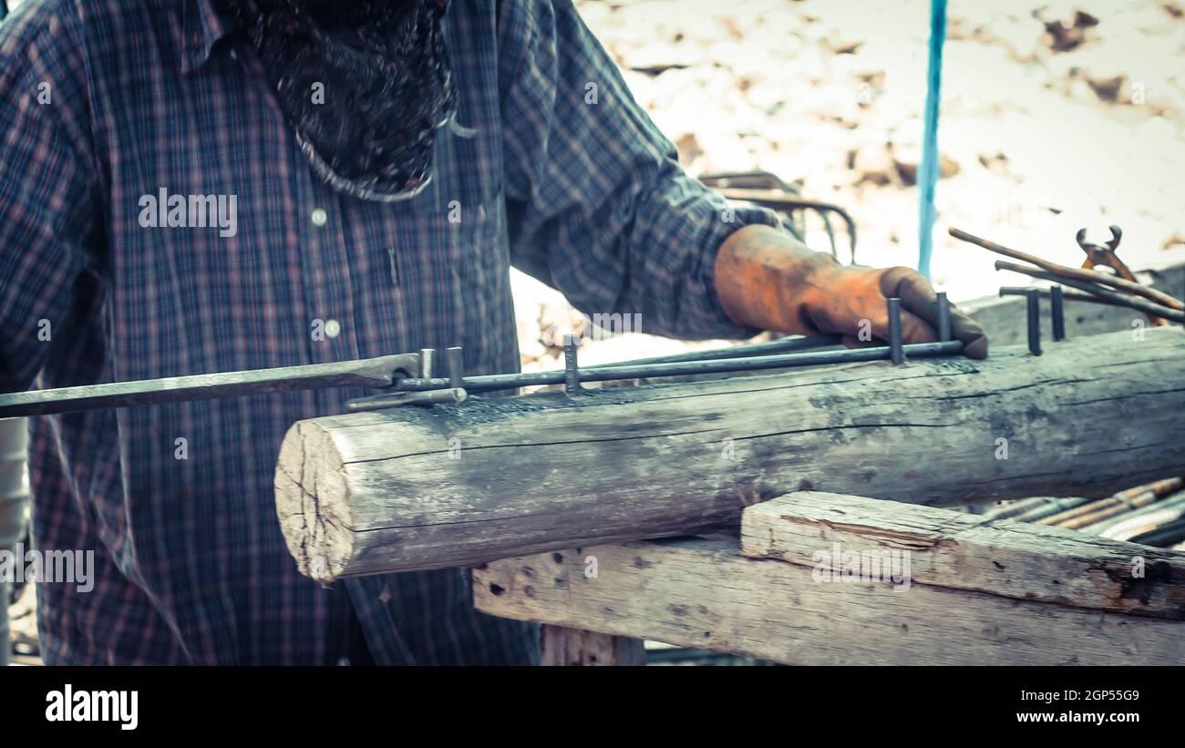 rebar bending steel on construction site for Steel stirrups component ...