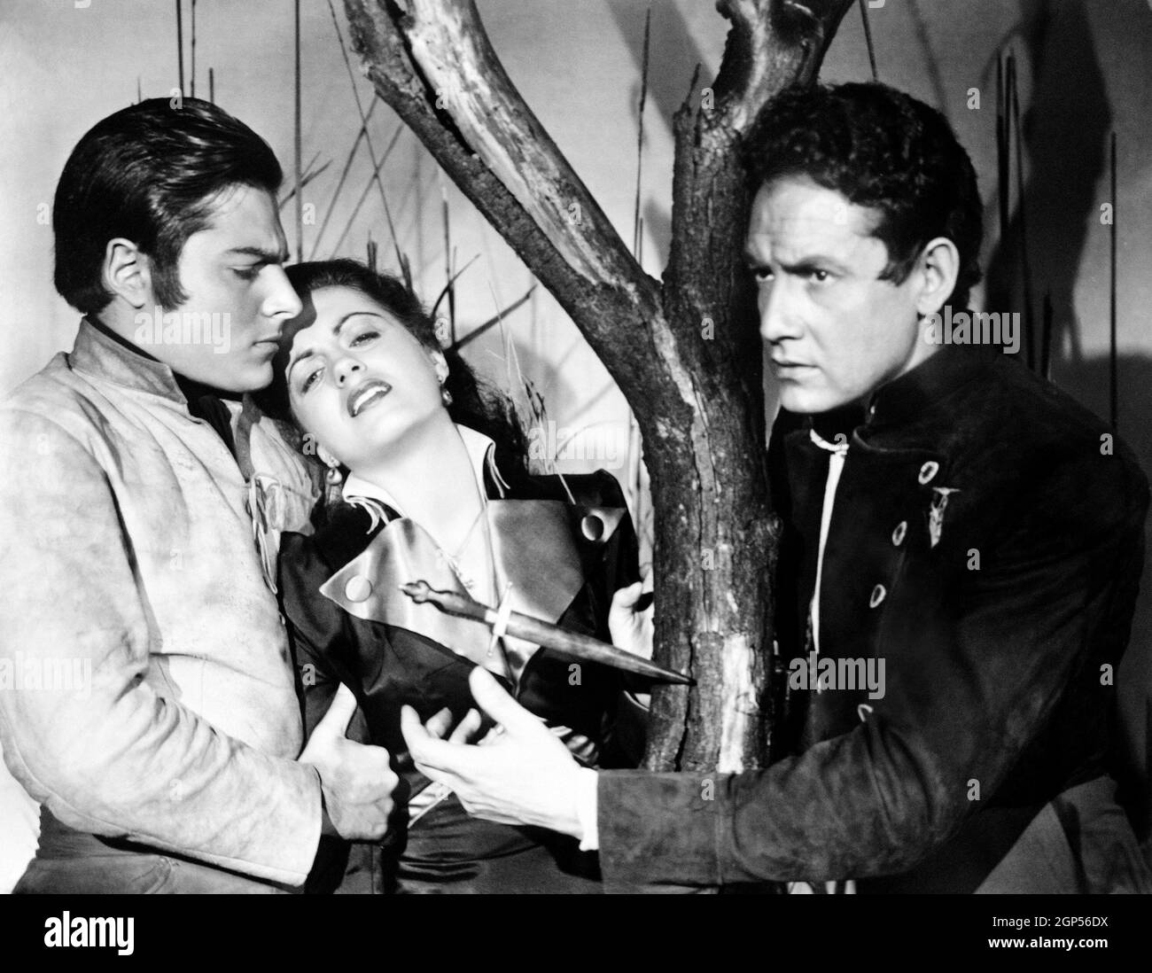 VENDETTA, from left, Donald Buka, Faith Domergue, George Dolenz, 1950 ...