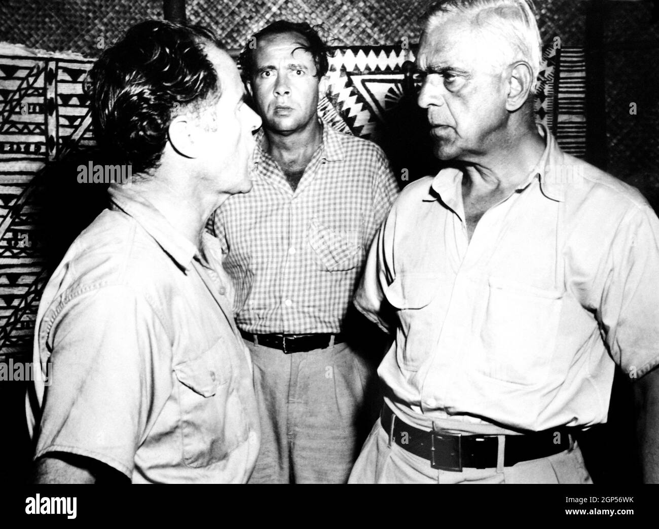 VOODOO ISLAND, from left, Elisha Cook, Jr., Murvyn Vye, Boris Karloff ...