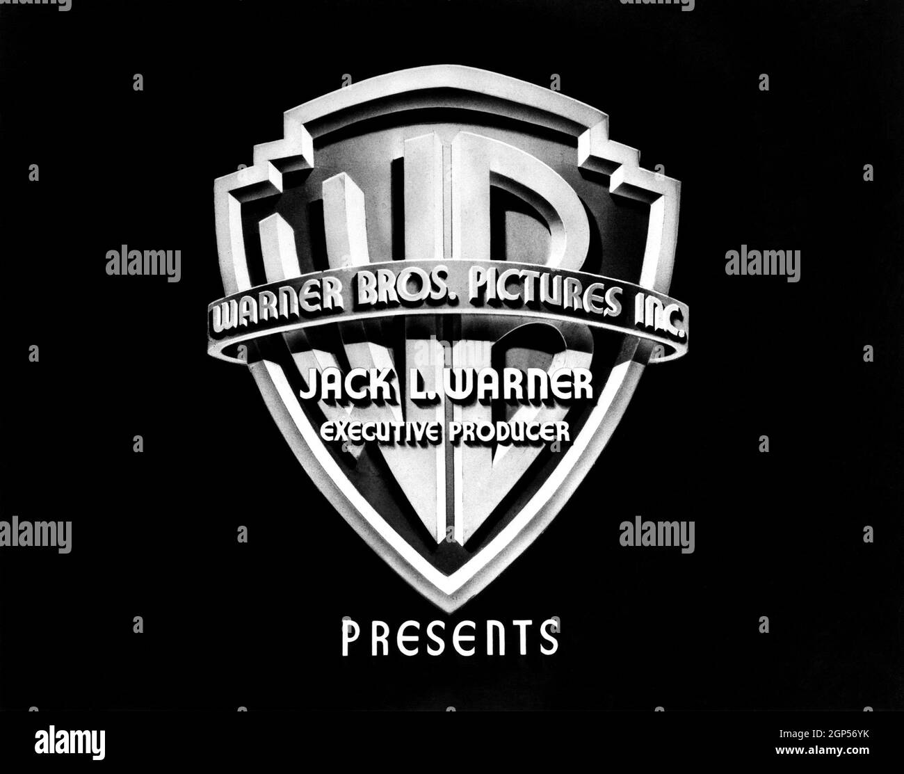 Warner Bros. logo, 1942. ©Warner Bros./Everett Collection Stock Photo ...