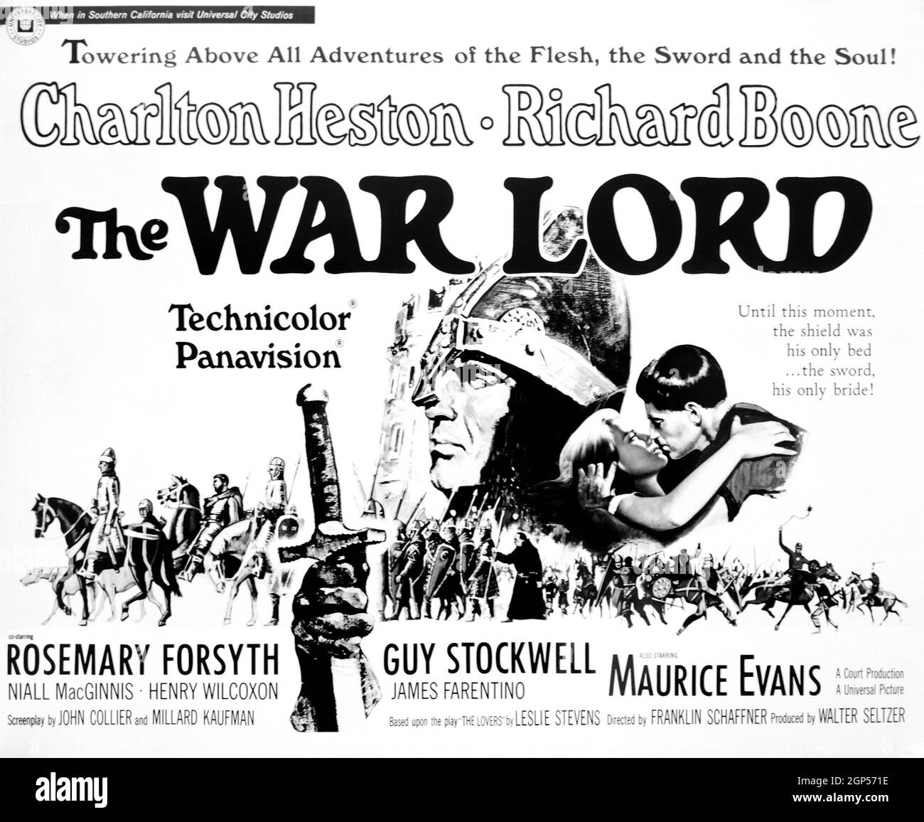 THE WAR LORD, US poster art, Charlton Heston, Rosemary Forsyth, 1965 ...