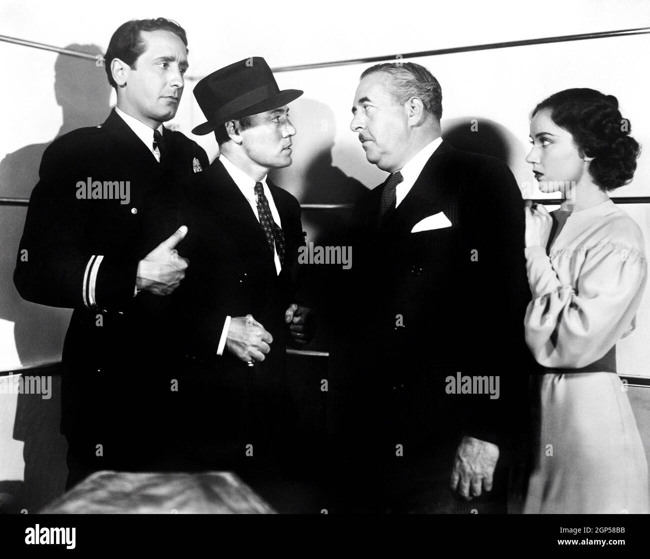 WHITE LIES, from left, Victor Jory, Leslie Fenton, Walter Connolly, Fay ...