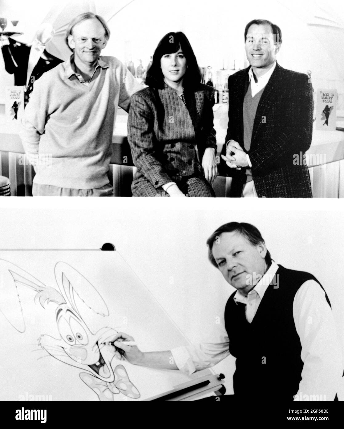 WHO FRAMED ROGER RABBIT, top, from left, producer Robert Watts ...