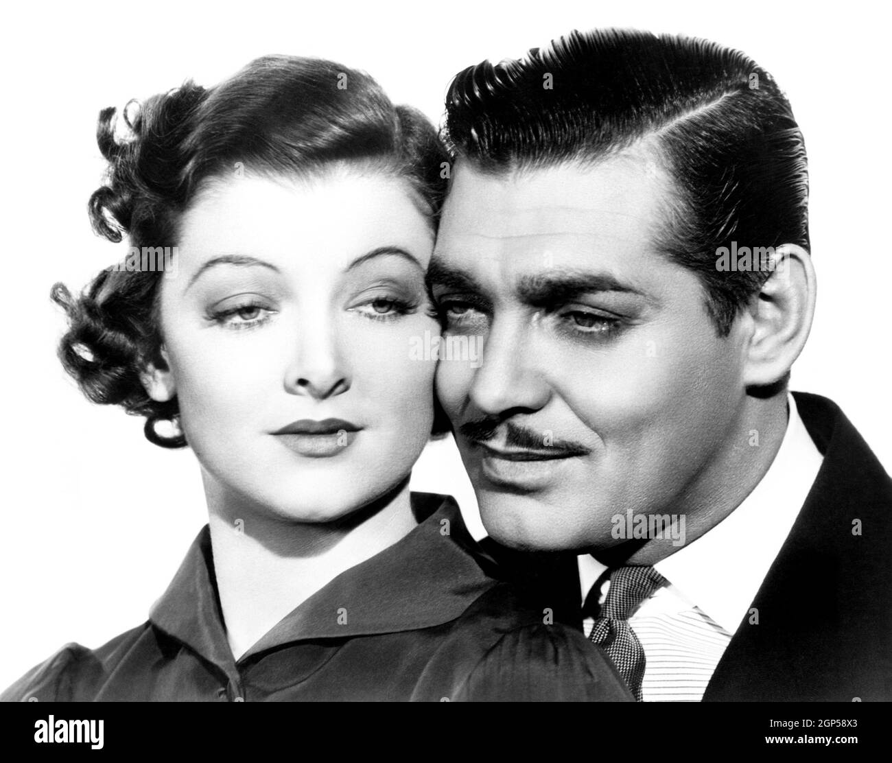 WIFE VS. SECRETARY, from left, Myrna Loy, Clark Gable, 1936 Stock Photo ...