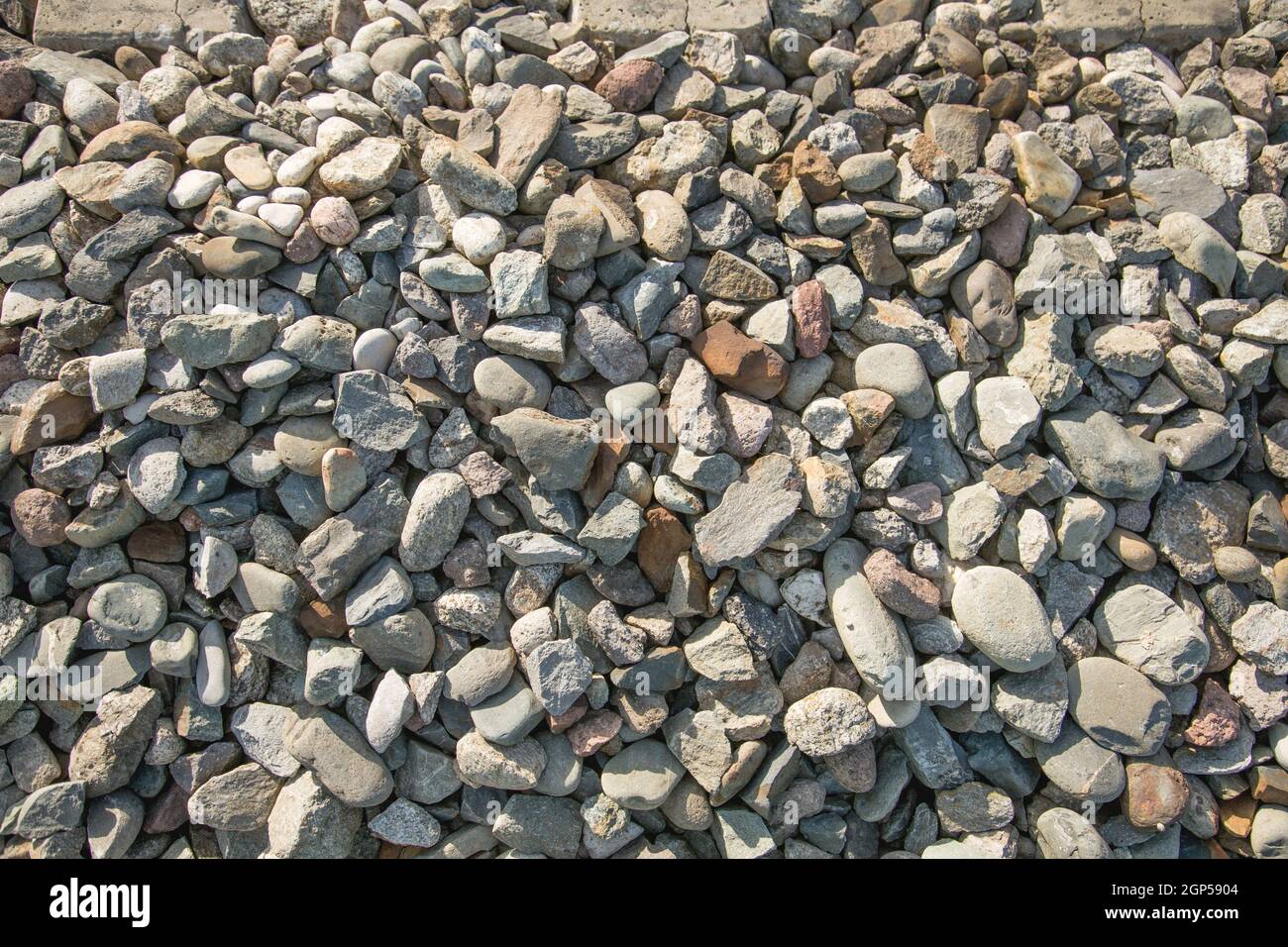 Background from small stones cobblestones. Natural mineral of small ...