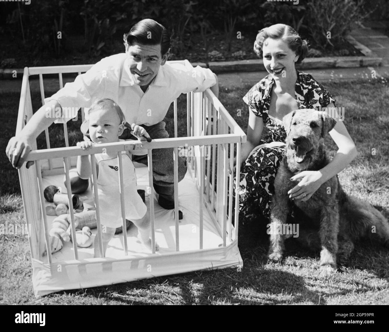 From left: Robert Beatty, Dorothy Beatty at home with their son Robert ...
