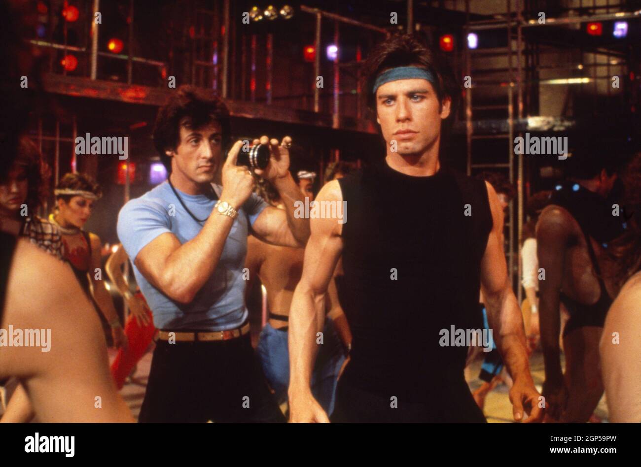 STAYING ALIVE, from left: director Sylvester Stallone, John Travolta ...
