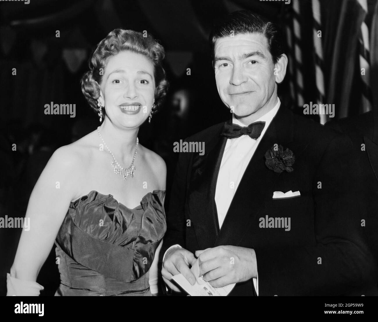 From left: Dorothy Beatty, Robert Beatty at the premiere of TRAPEZE ...
