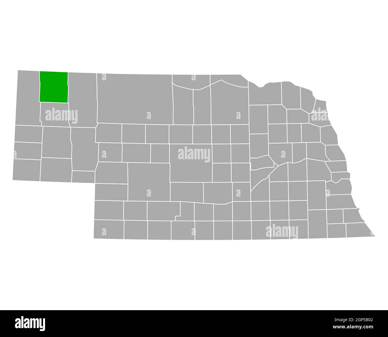 Map of Dawes in Nebraska Stock Photo - Alamy