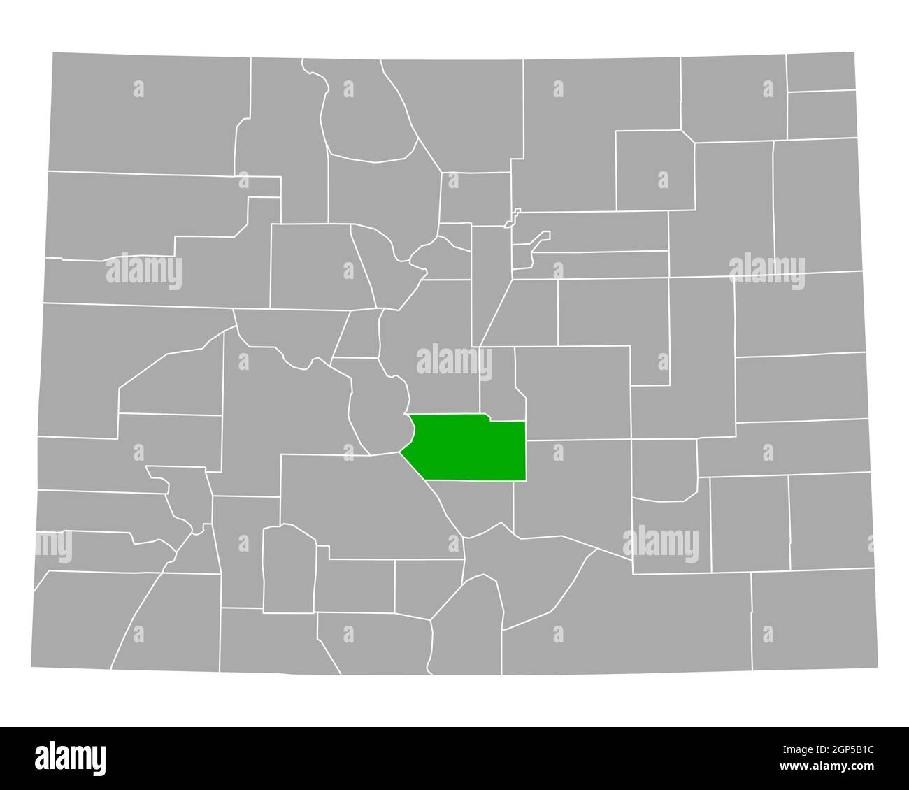 Map of Fremont in Colorado Stock Photo - Alamy