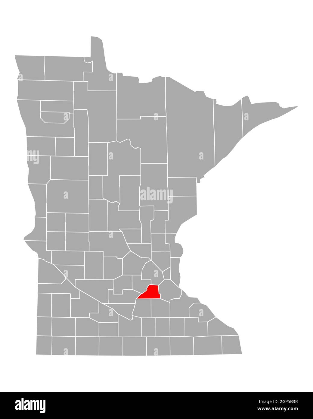 Map of Scott in Minnesota Stock Photo - Alamy