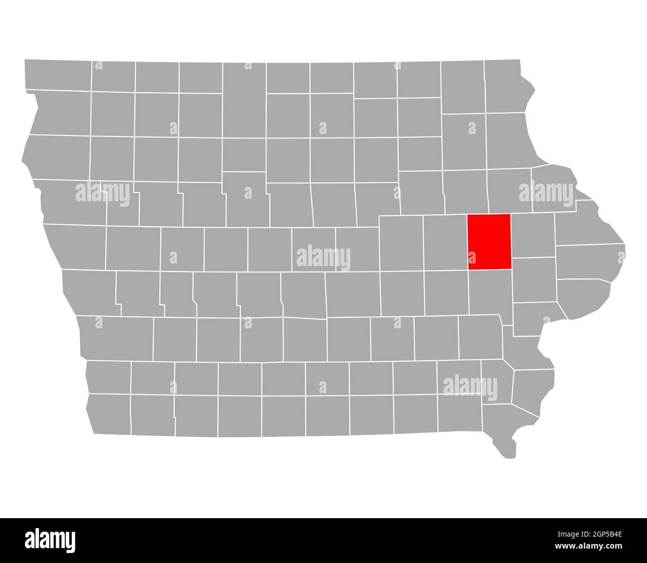 Map of Linn in Iowa Stock Photo - Alamy