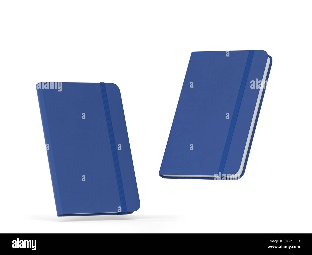 Blank notebook with elastic band closure mockup. 3d illustration ...