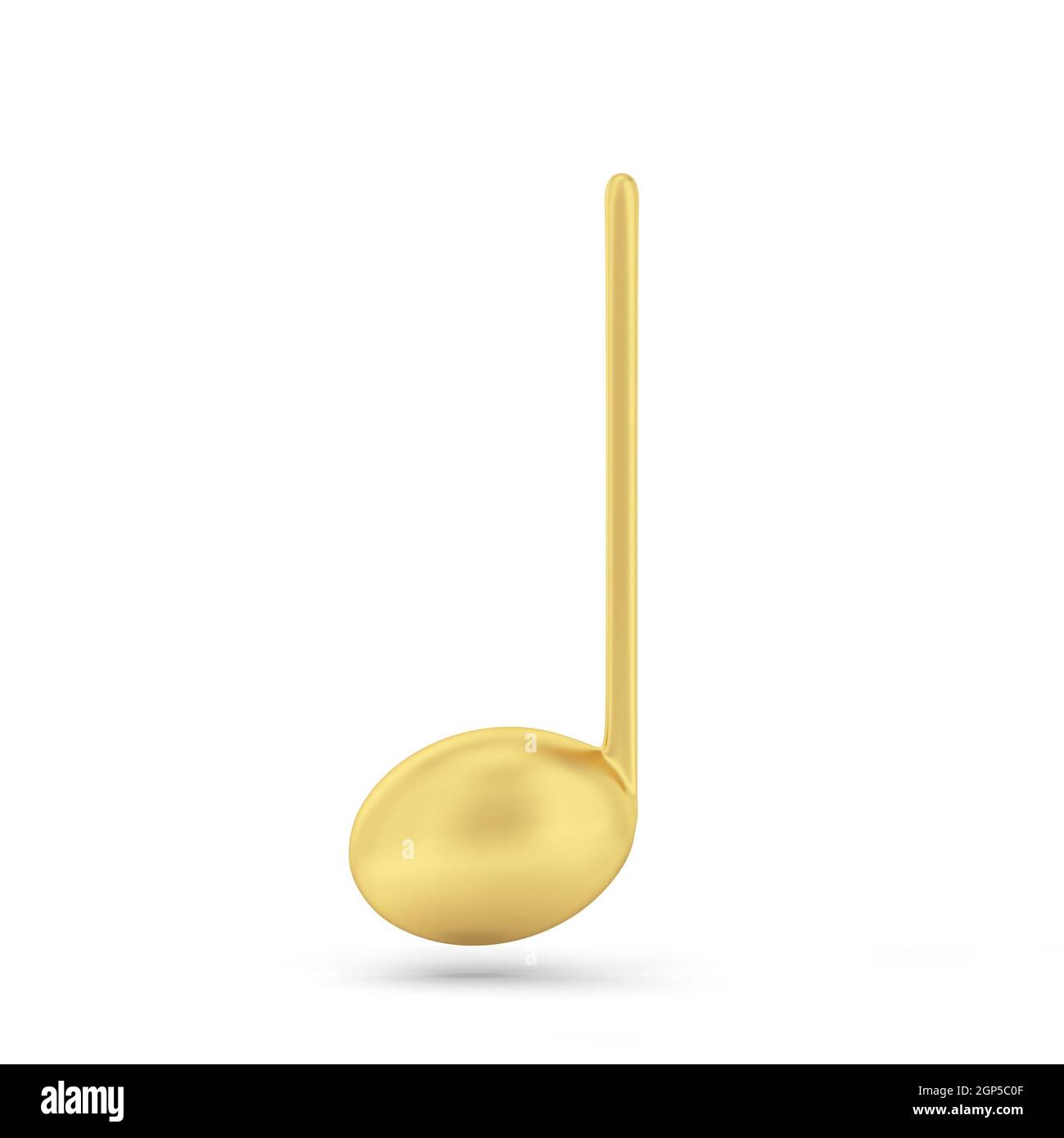 Single music note. 3d illustration isolated on white background Stock ...