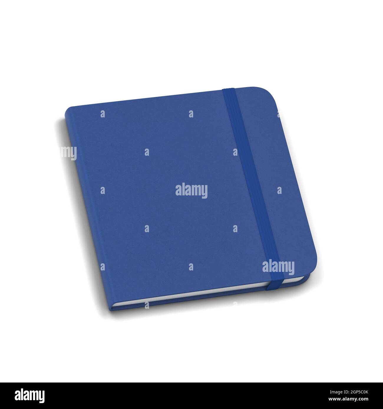Blank notebook with elastic band closure mockup. 3d illustration ...