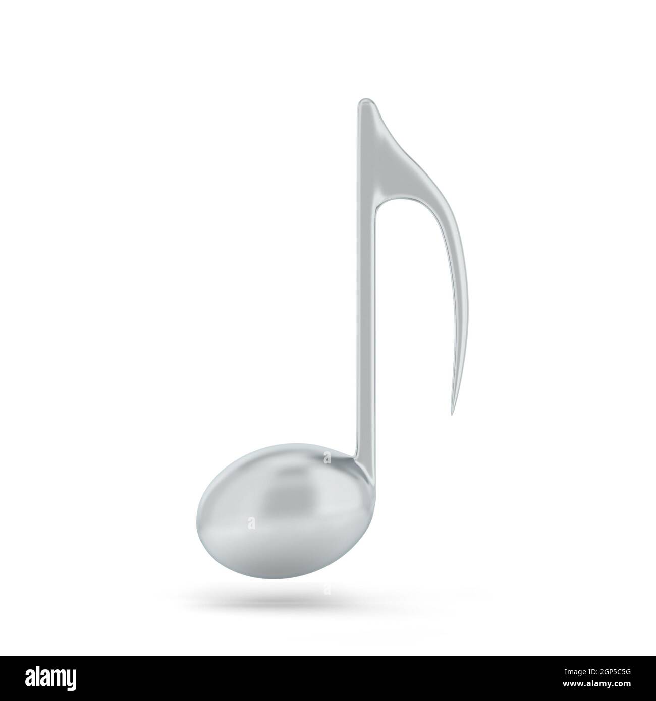 Single music note. 3d illustration isolated on white background Stock ...