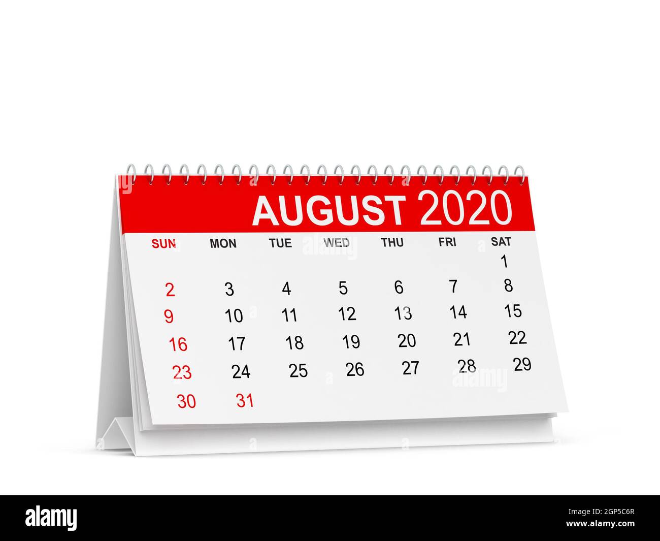 Calendar for 2020 year. 3d illustration isolated on white background ...