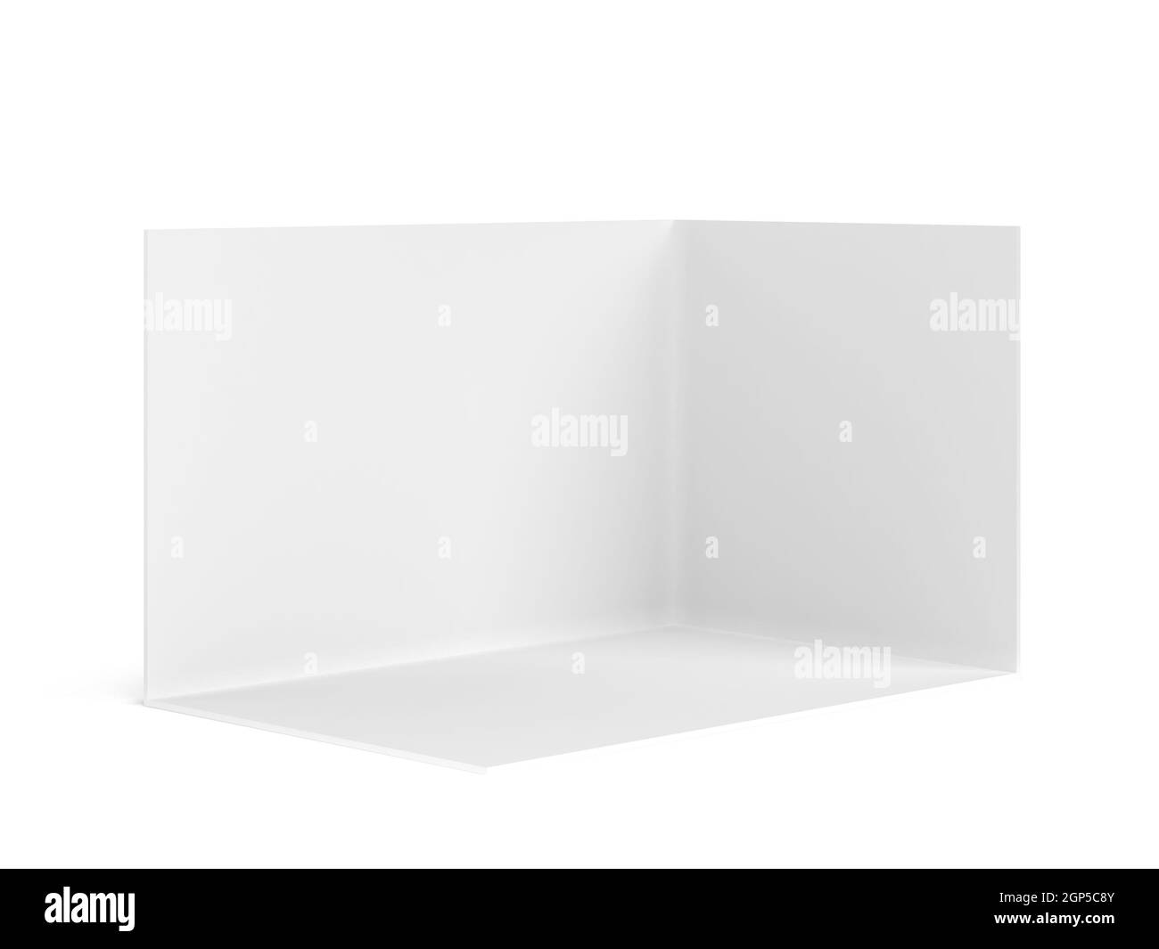 Simple tradeshow booth mockup. 3d illustration isolated on white ...