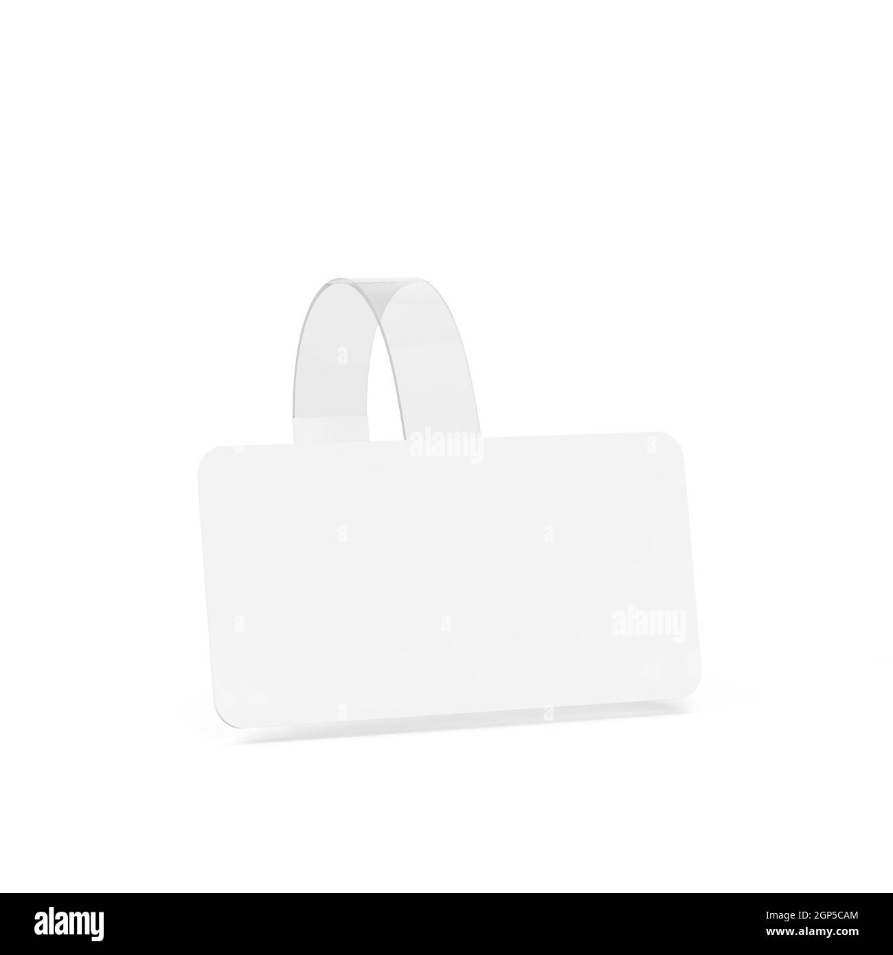 Blank wobbler tag mockup. 3d illustration isolated on white background ...