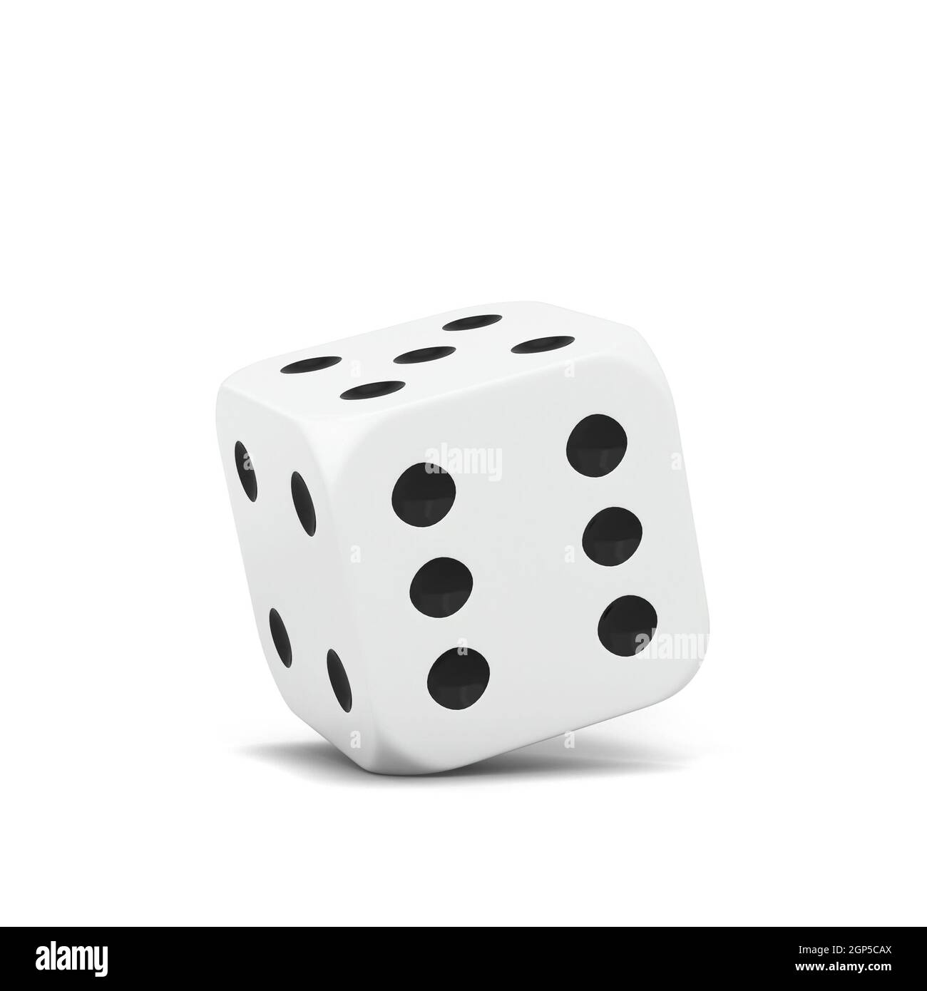 Plastic gaming dice. 3d illustration isolated on white background Stock ...