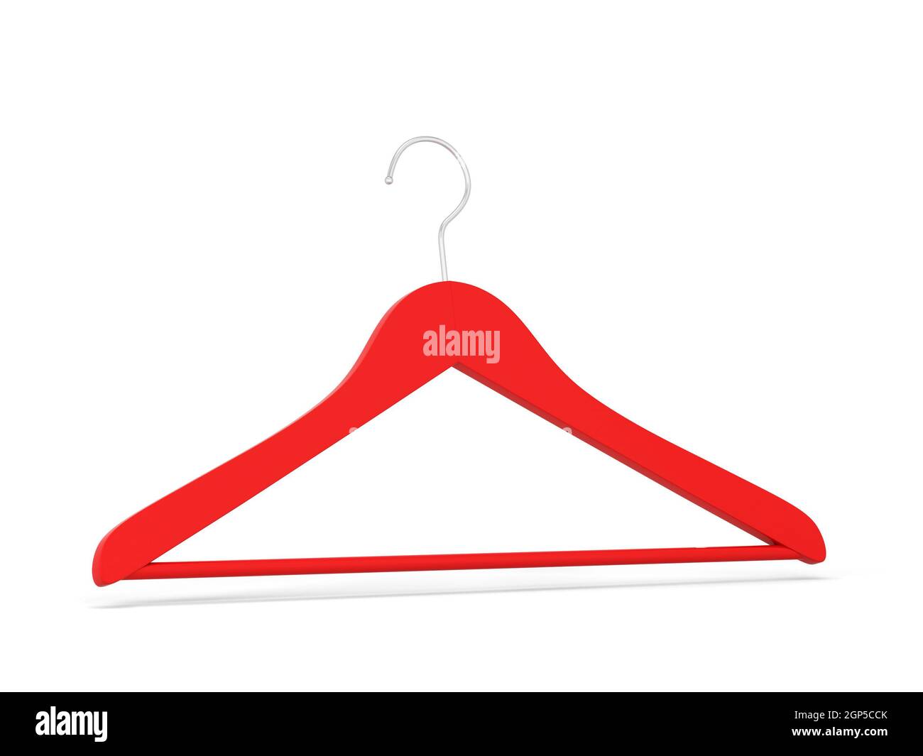 Single cloth hanger. 3d illustration isolated on white background Stock ...