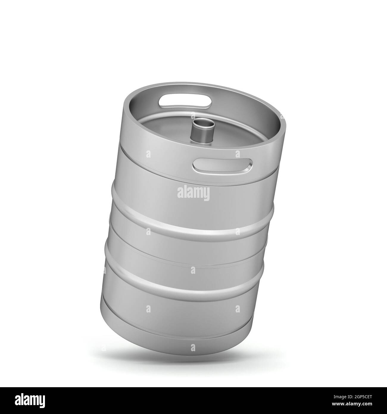 Metal beer keg. 3d illustration isolated on white background Stock ...