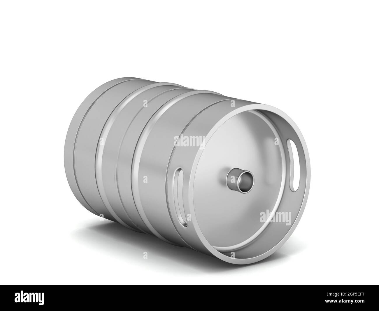 Metal beer keg. 3d illustration isolated on white background Stock ...