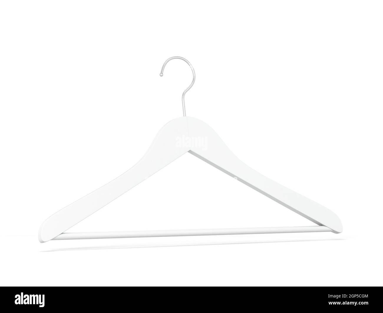 Single cloth hanger. 3d illustration isolated on white background Stock ...