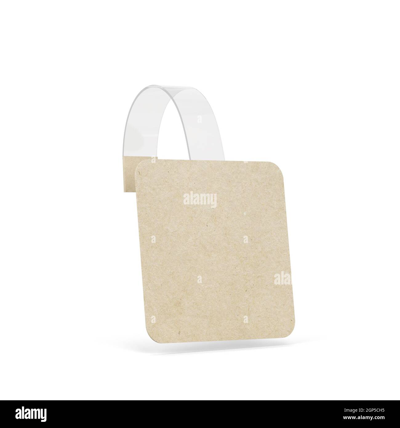 Blank wobbler tag mockup. 3d illustration isolated on white background ...