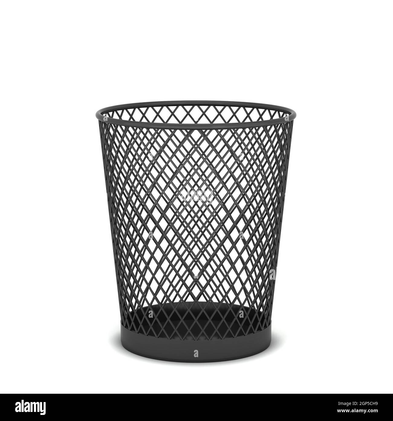 Office trash bin. 3d illustration isolated on white background Stock ...