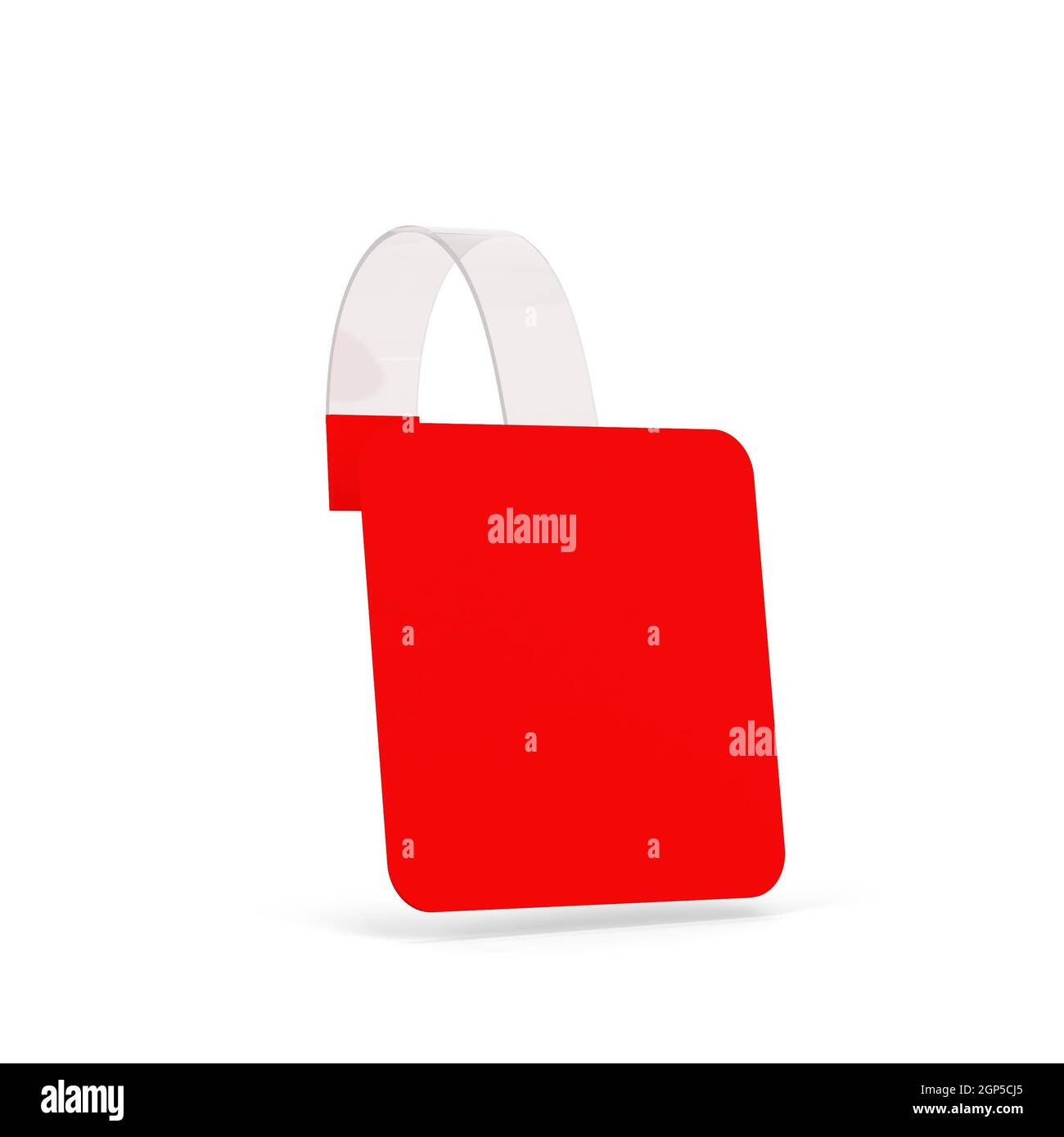 Blank wobbler tag mockup. 3d illustration isolated on white background ...