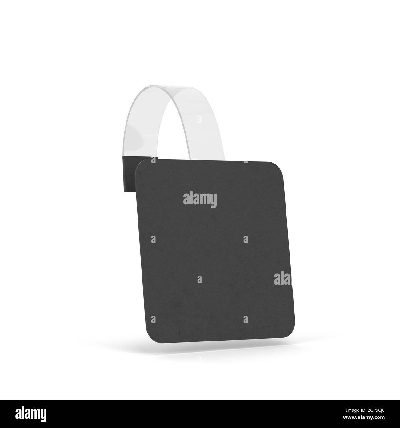 Blank wobbler tag mockup. 3d illustration isolated on white background ...