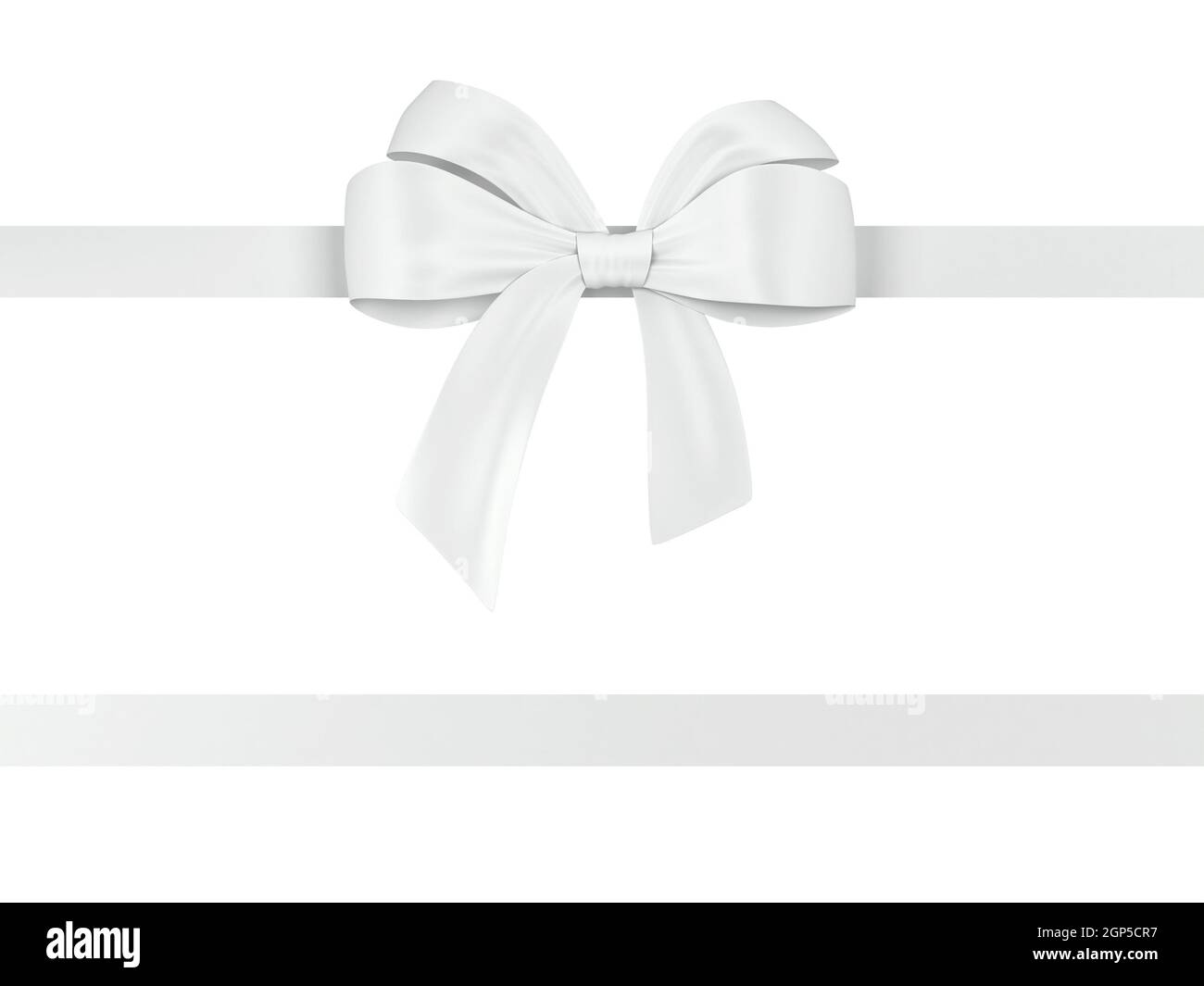 Elegant present bow. 3d illustration isolated on white background Stock ...