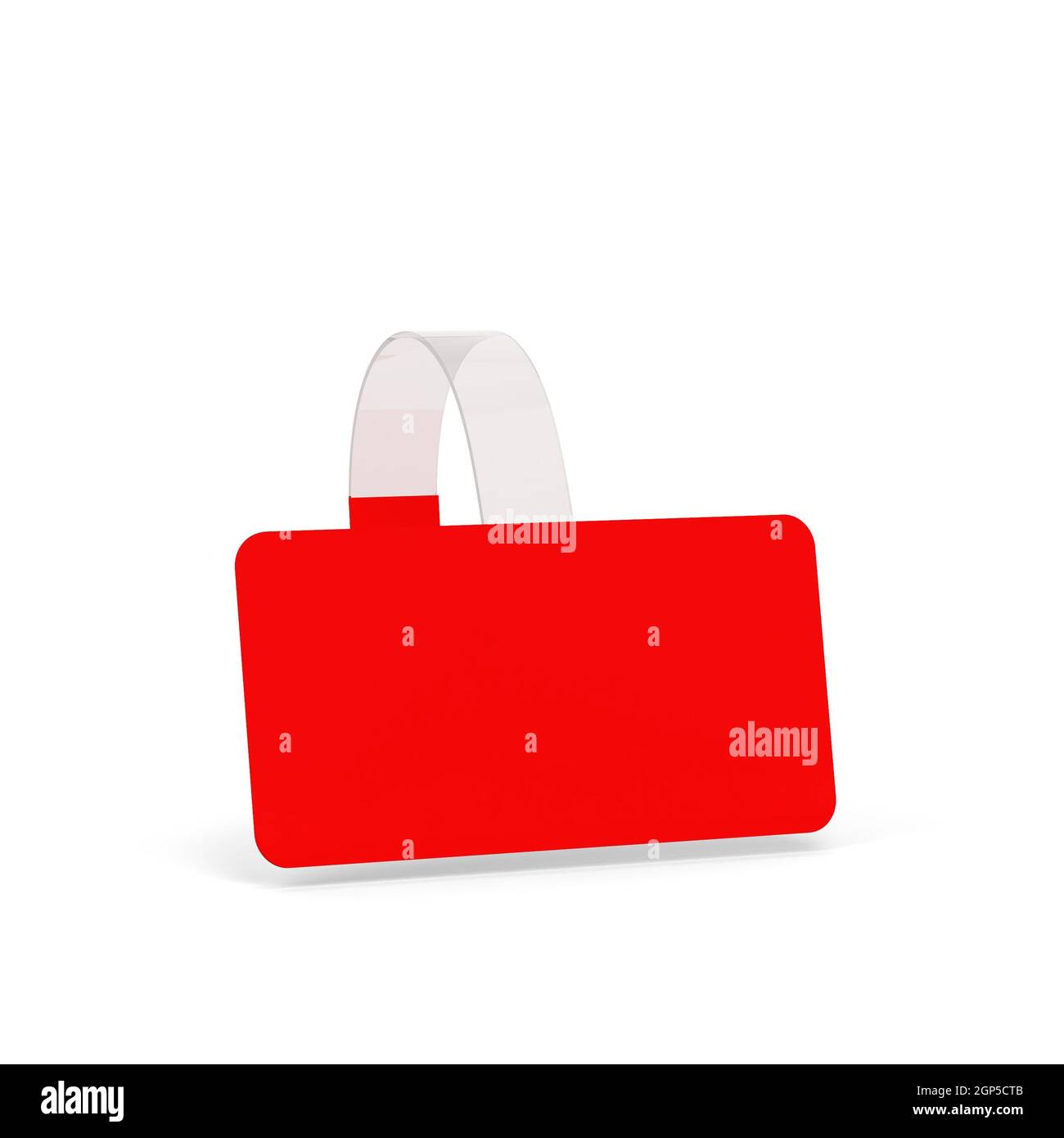 Blank wobbler tag mockup. 3d illustration isolated on white background ...