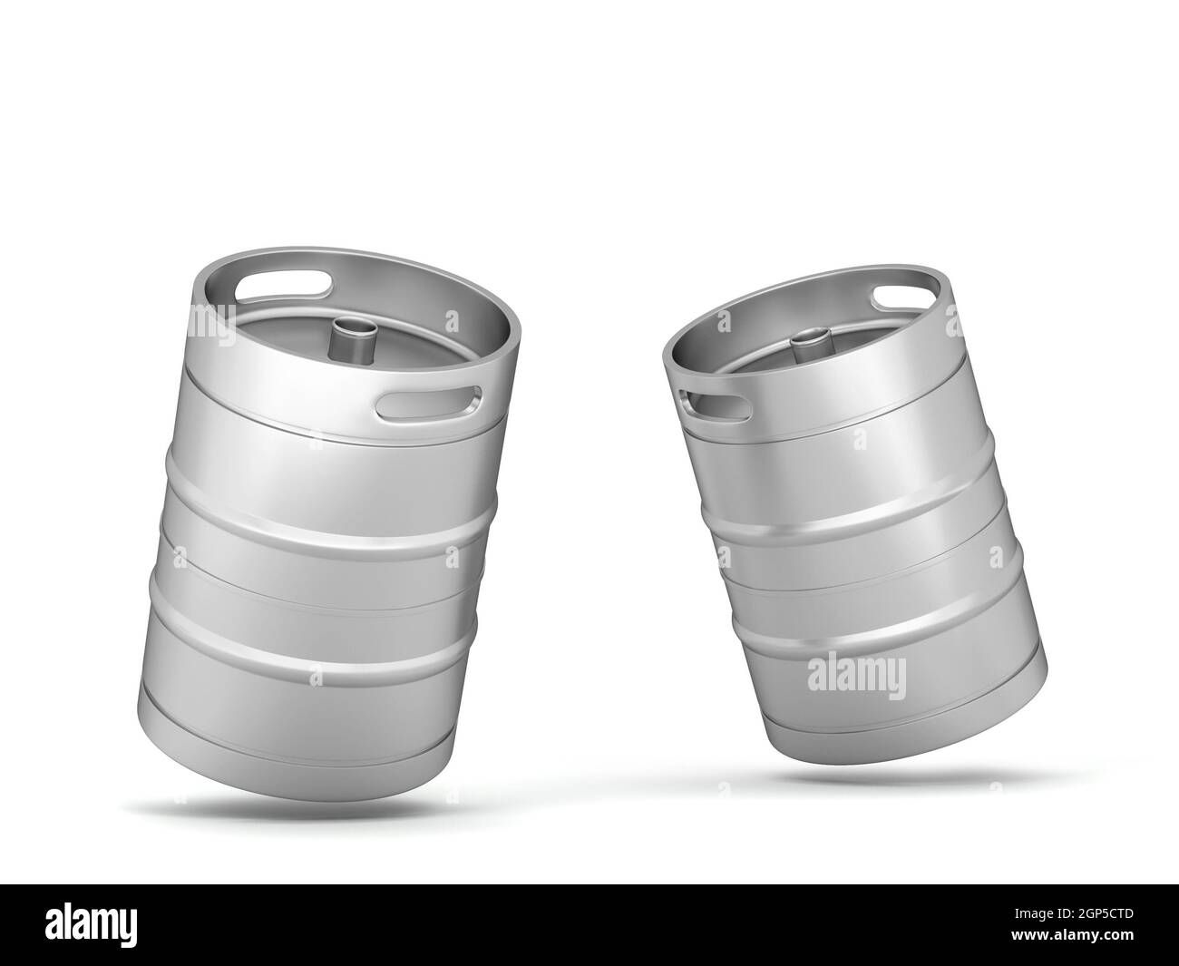 Metal beer keg. 3d illustration isolated on white background Stock ...