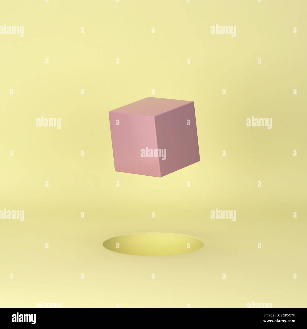 Circle hole in a floor. Minimal scene. 3d illustration Stock Photo - Alamy