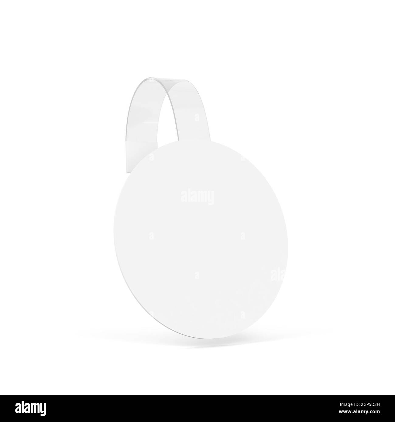 Blank wobbler tag mockup. 3d illustration isolated on white background ...