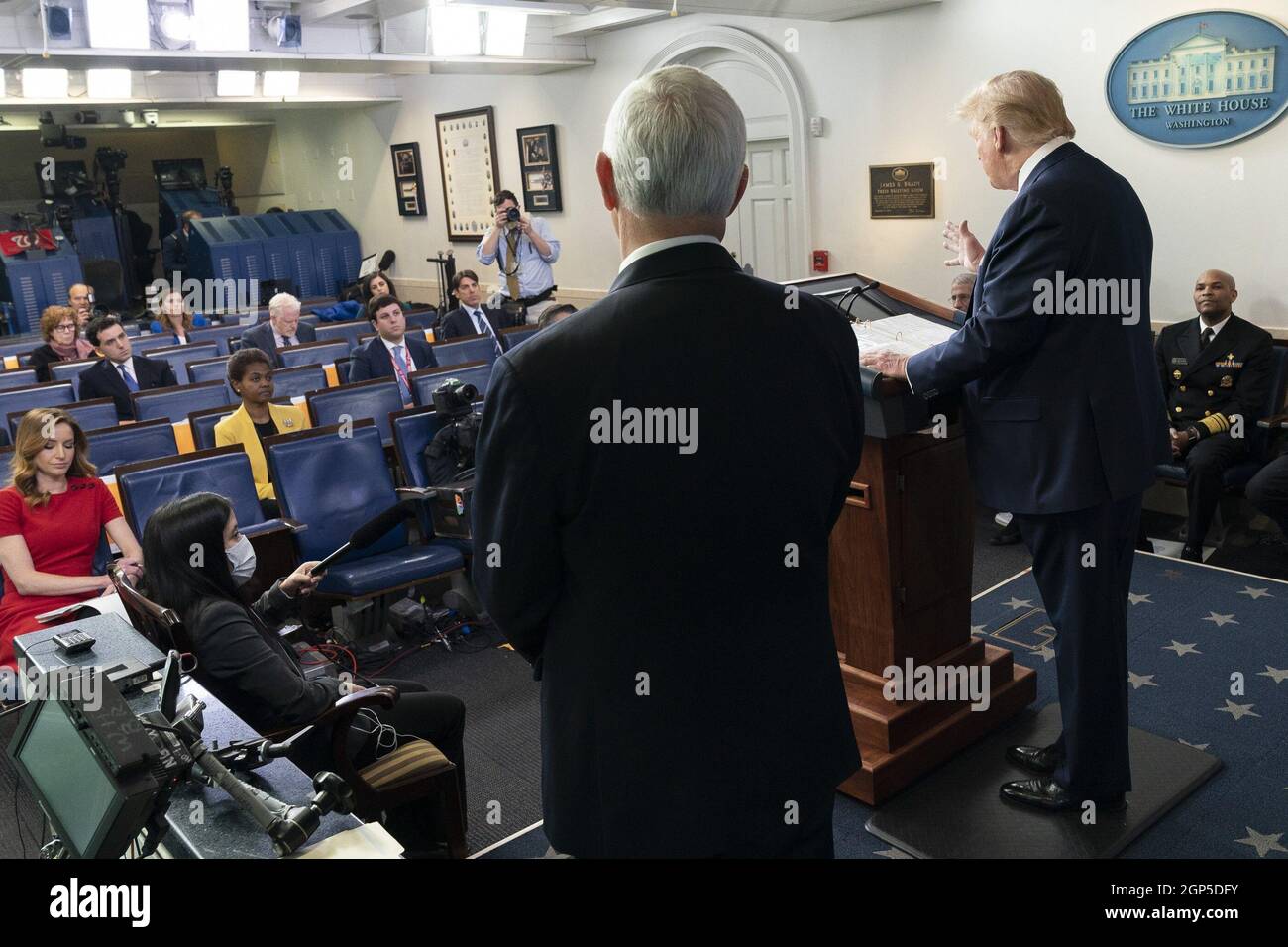 Scene in the James S. Brady Press Briefing Room of the White House on ...