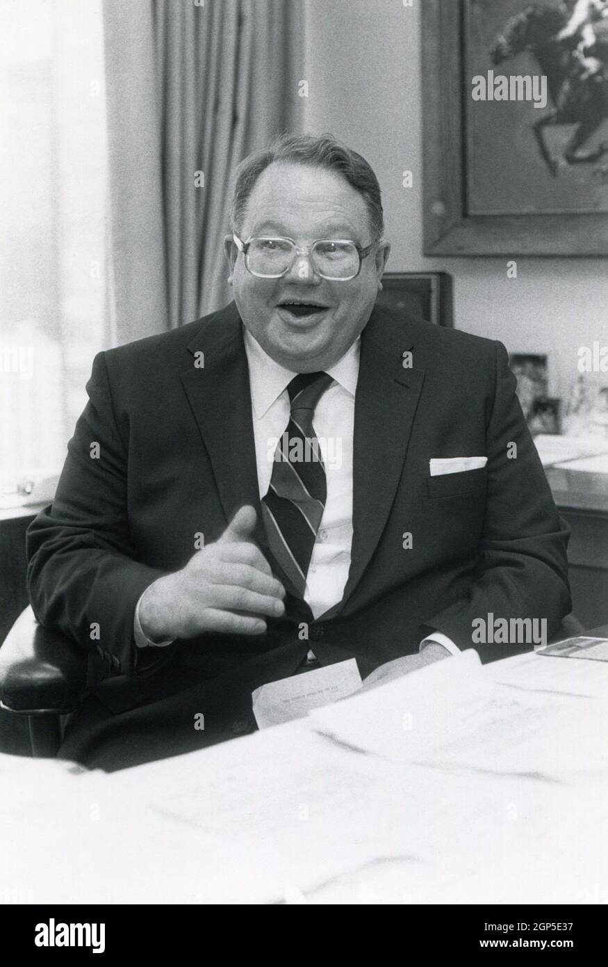 Nelson Bunker Hunt, son of oil tycoon H. L. Hunt, ca. 1980 in his ...