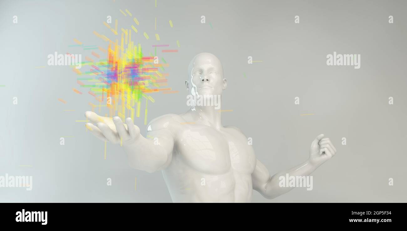 Creative Spark Seeking Inspiration as a Creativity Background Stock ...