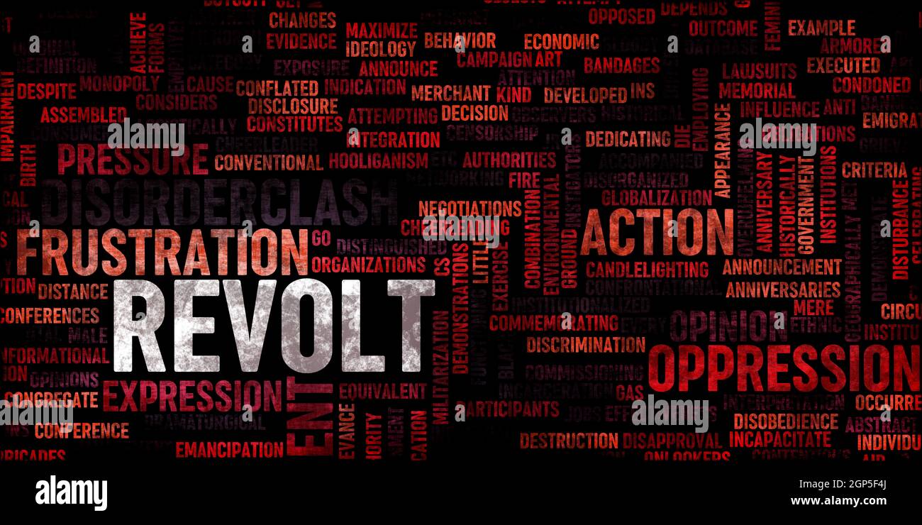 Revolt Concept as an Abstract Background Banner Stock Photo - Alamy