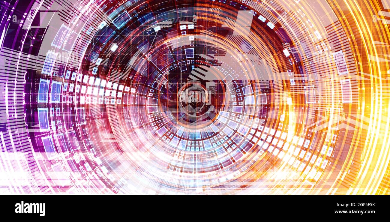 Futuristic Science Background Of The Future Art Stock Photo - Alamy