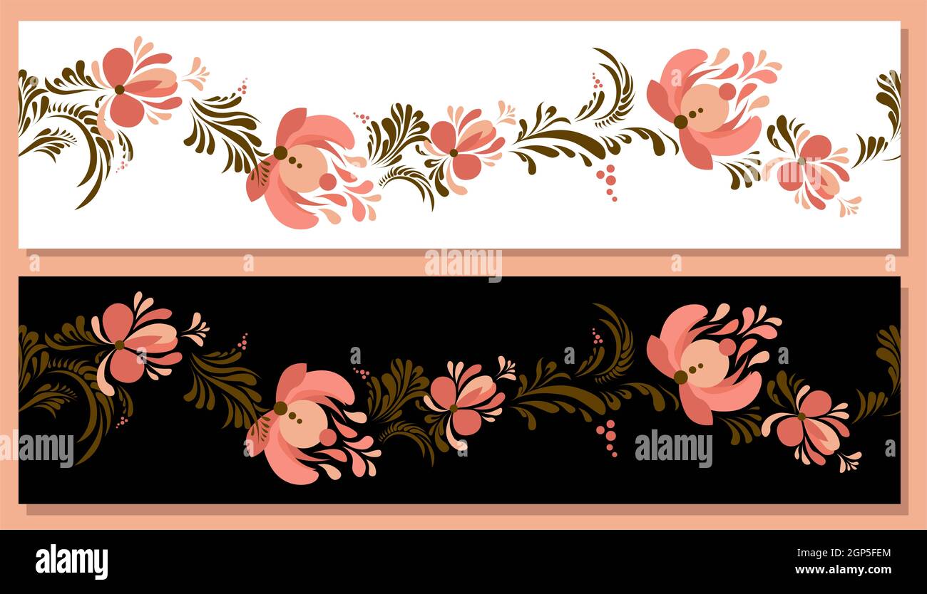 Spring trend pattern. Seamless border for printing on fabric and ...