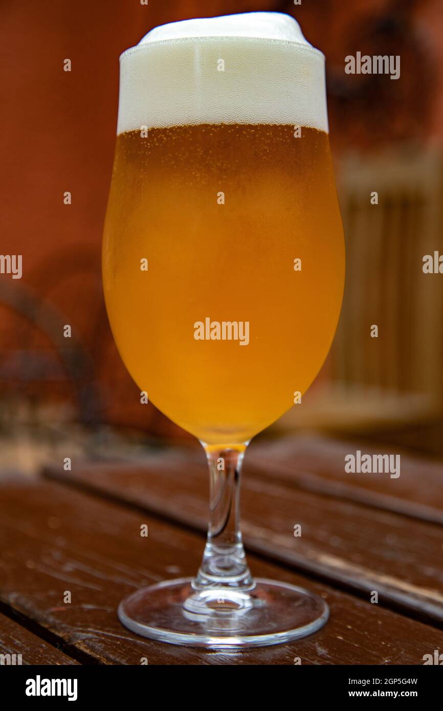 A magnificent glass of cold beer Stock Photo - Alamy