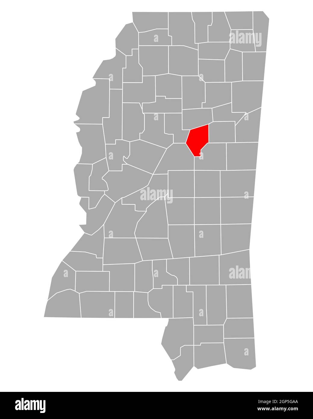 Map of Choctaw in Mississippi Stock Photo - Alamy