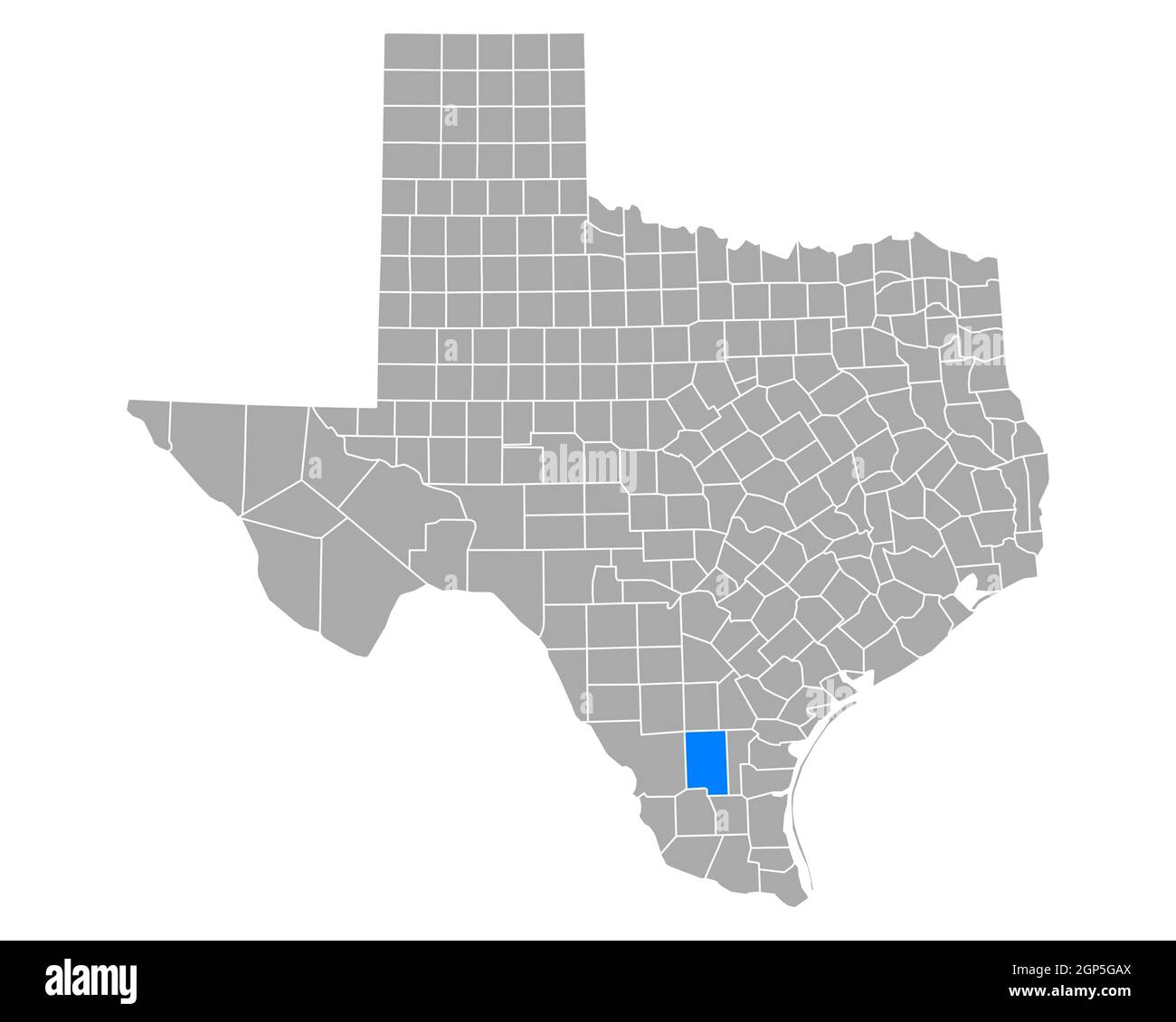 Map of Duval in Texas Stock Photo - Alamy