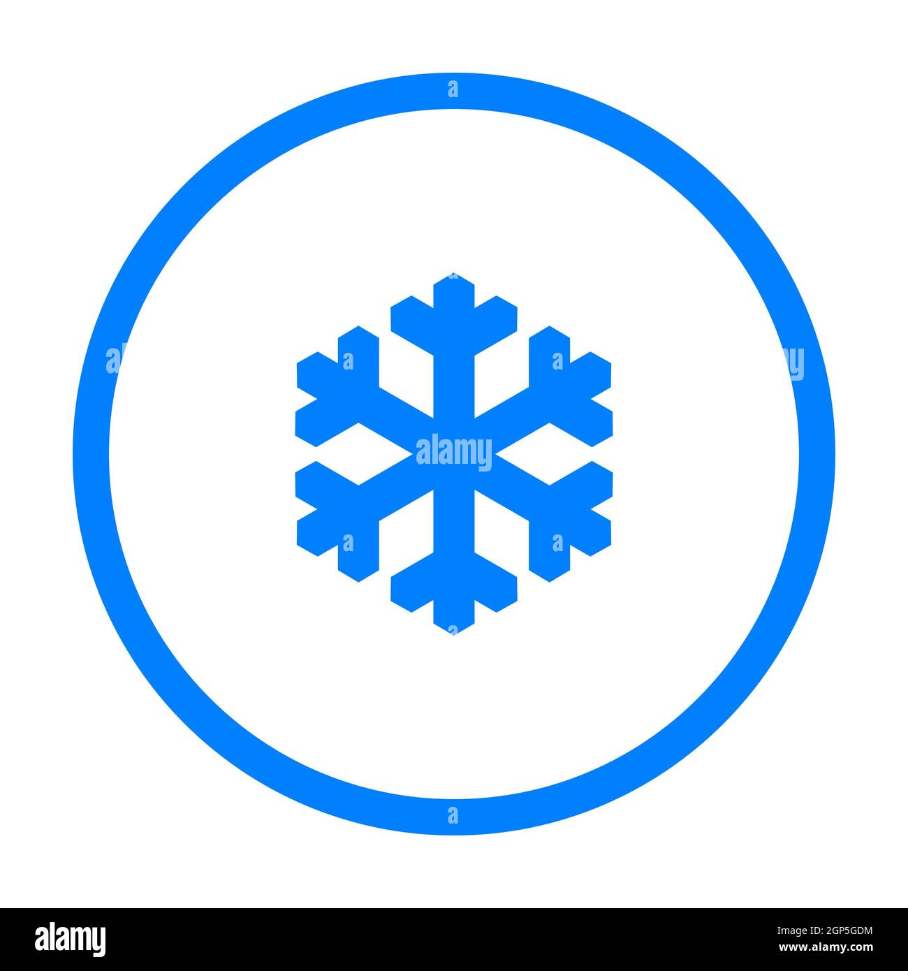 Snow flake and circle Stock Photo - Alamy